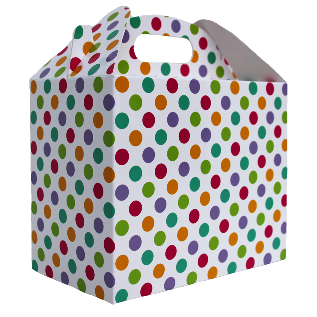 Pack of 10 GABLE BOXES 17x10x14cm SPOTS