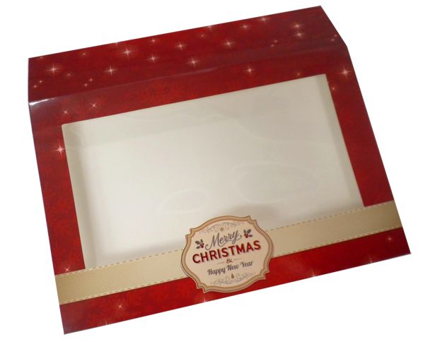 Sleeve with Window - 35x24x8cm (pk 10 Large) - MERRY CHRISTMAS - www ...