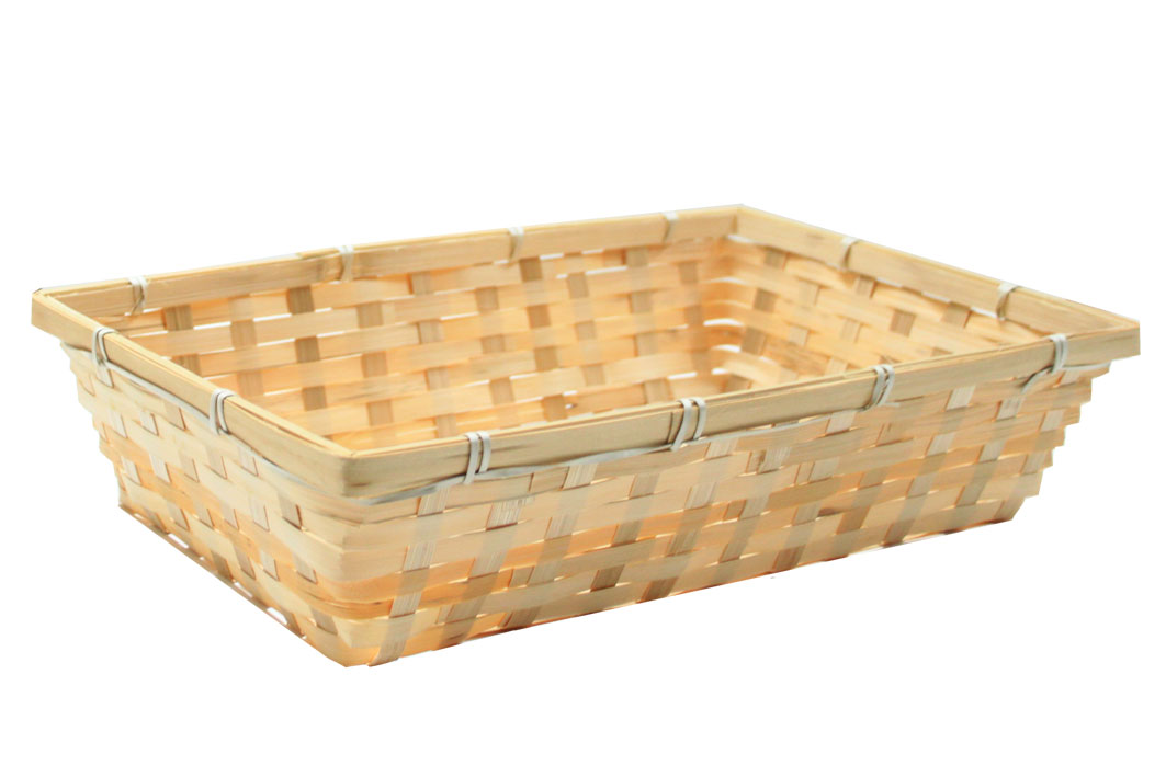 Plain BAMBOO Basket / Packing Tray - 30x20x7cm - www.giftbasketsforyou ...